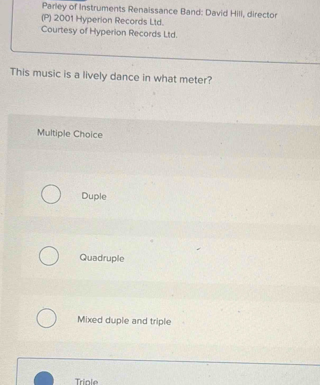 Solved: Parley of Instruments Renaissance Band: David Hill, director (P ...