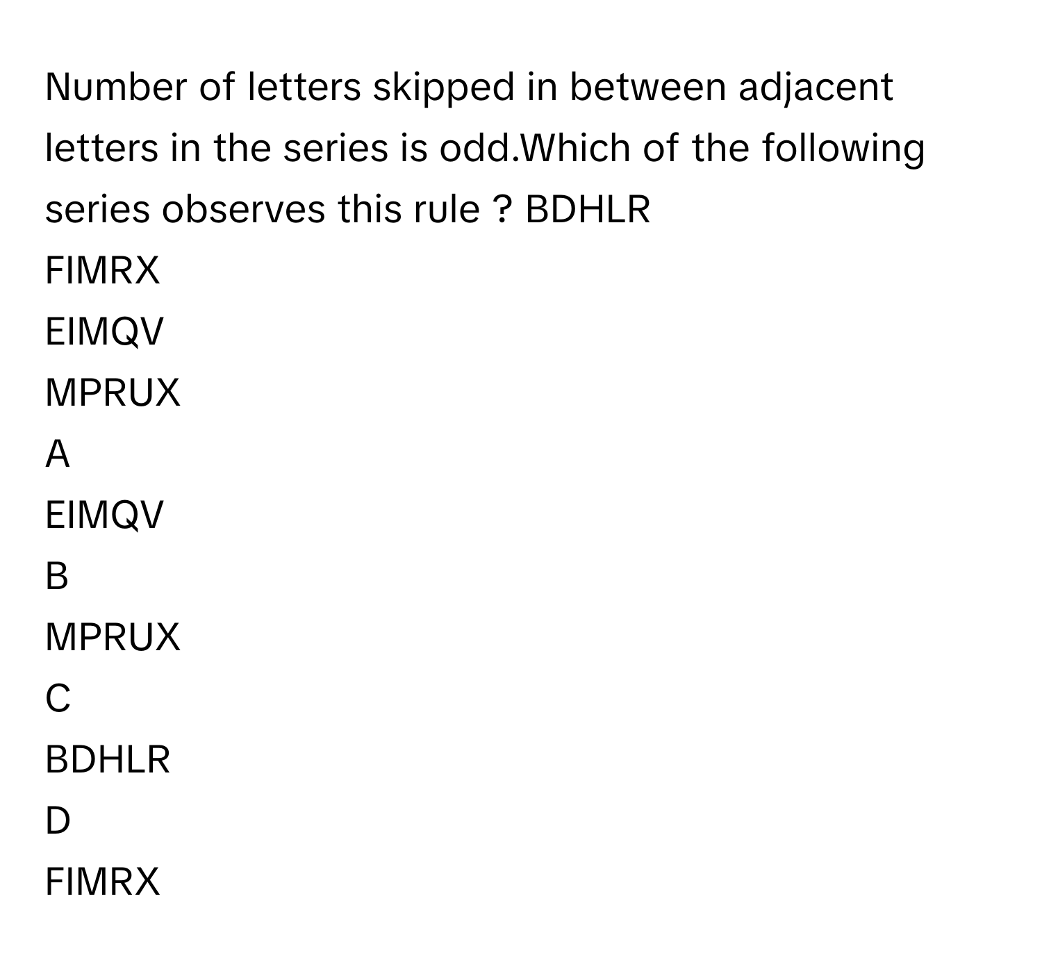 Solved: Number of letters skipped in between adjacent letters in the ...