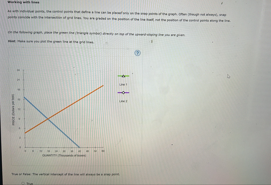Solved: Working with lines As with individual points, the control ...