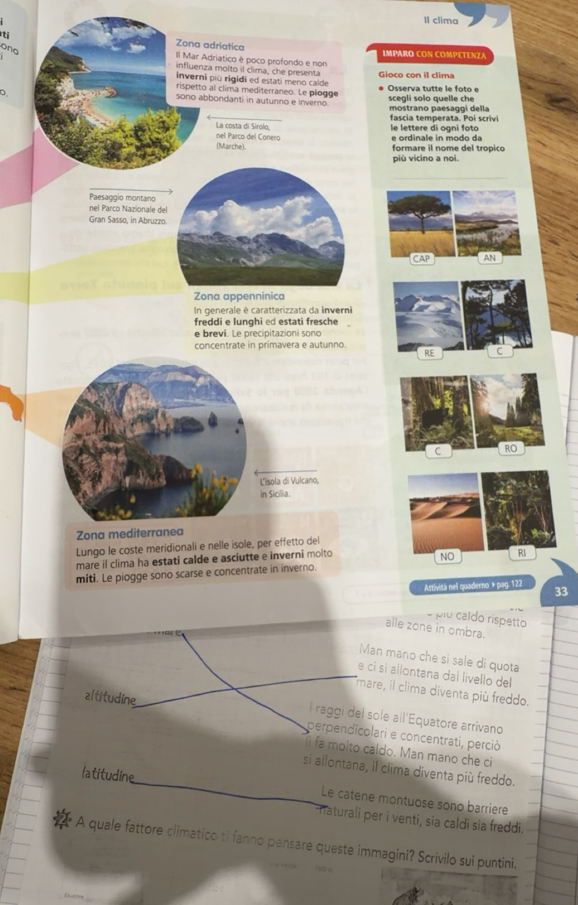 Risolto:Il clima ti ono Zona adriatica IMPARO CON COMPETENZA Il Mar ...