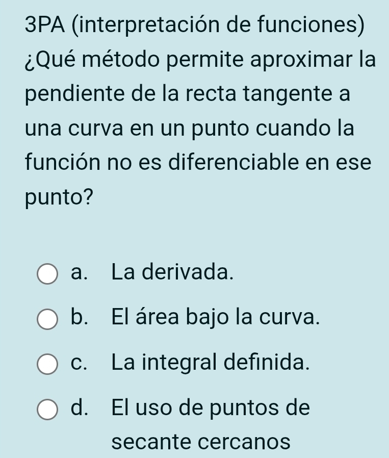 Resuelto:3PA (interpretación de funciones) ¿Qué método permite ...