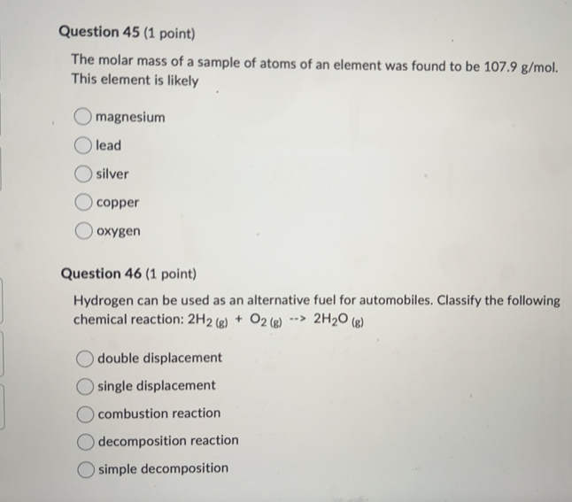 Gelöst:The molar mass of a sample of atoms of an element was found to ...