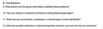 Solved: The Solutions 9. What actions can the goverment take to address ...