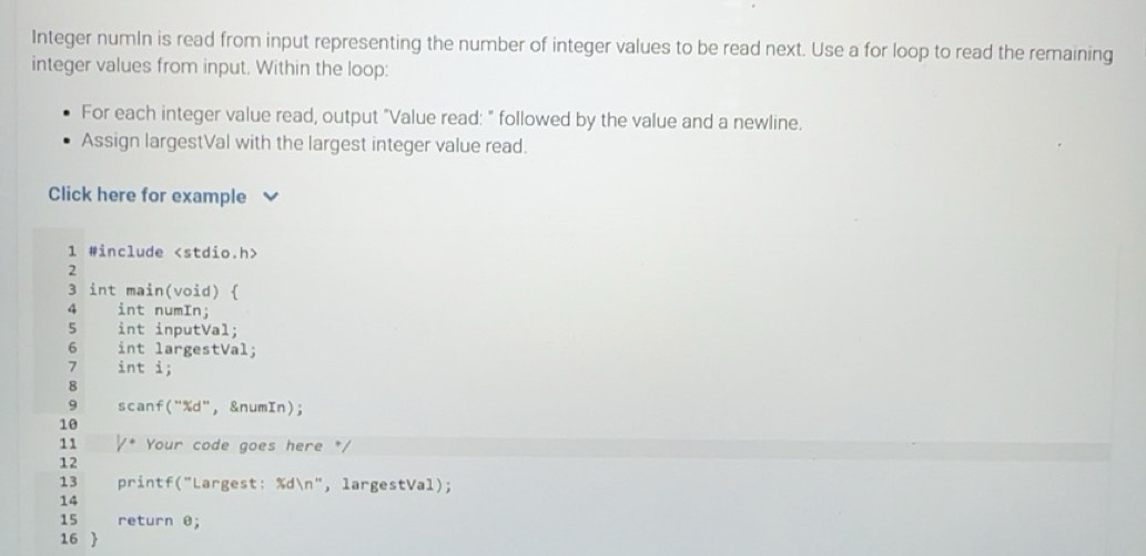 Solved: Integer numIn is read from input representing the number of ...