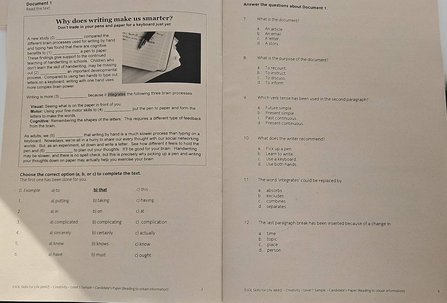 Solved: Document 1 Answer the questions about Document 1. Read the text ...