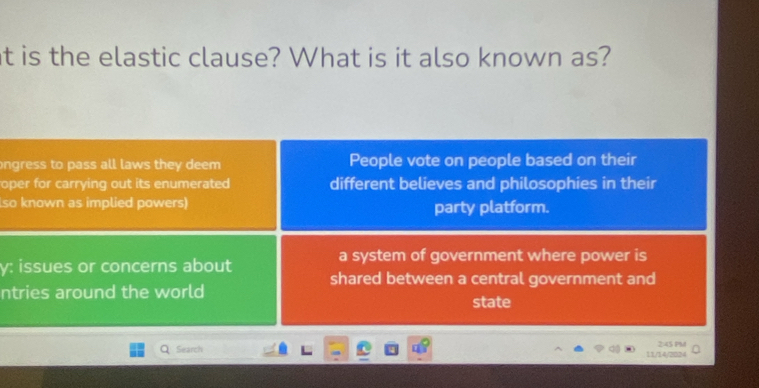 Solved: at is the elastic clause? What is it also known as? ongress to ...
