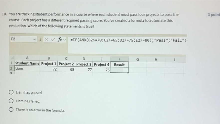 Solved: You are tracking student performance in a course where each ...
