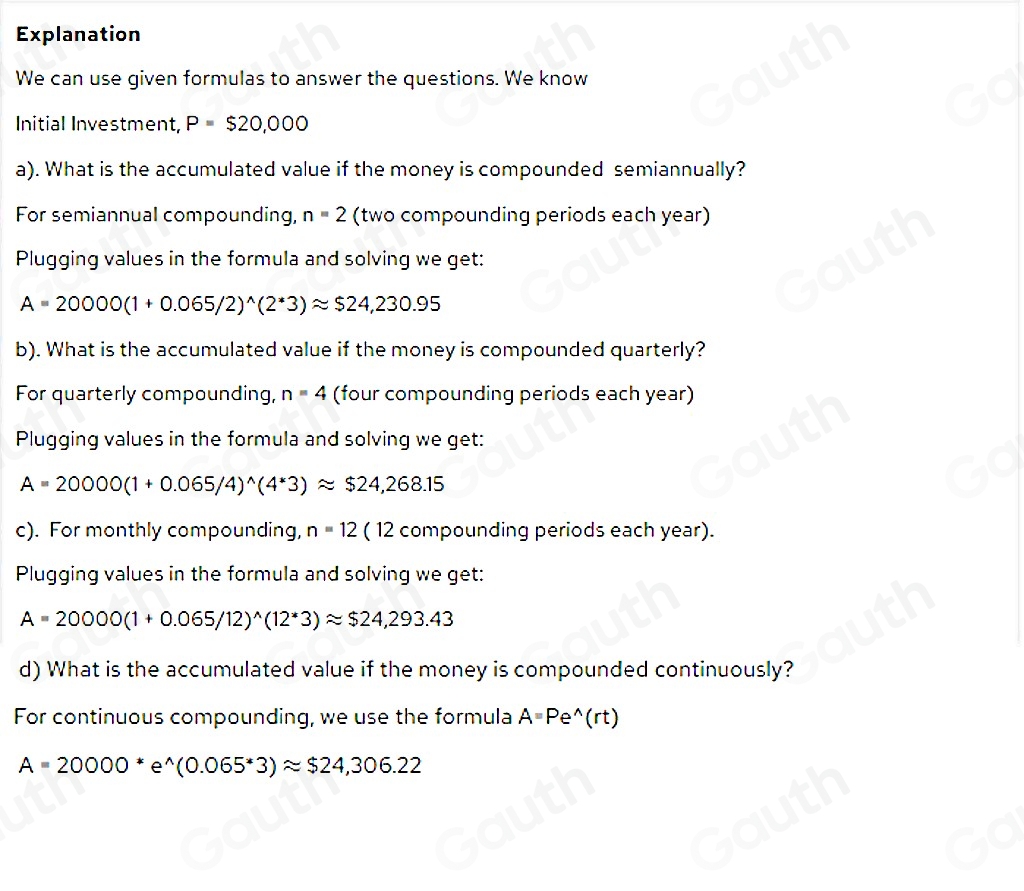 Solved: point(s) possible 90m Question list Use the compound interest ...