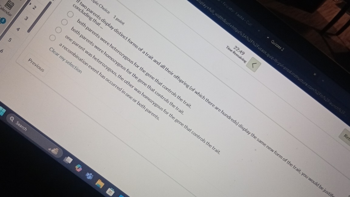 Solved: alendar oncluding that 4 5 display distinct forms of a trait ...