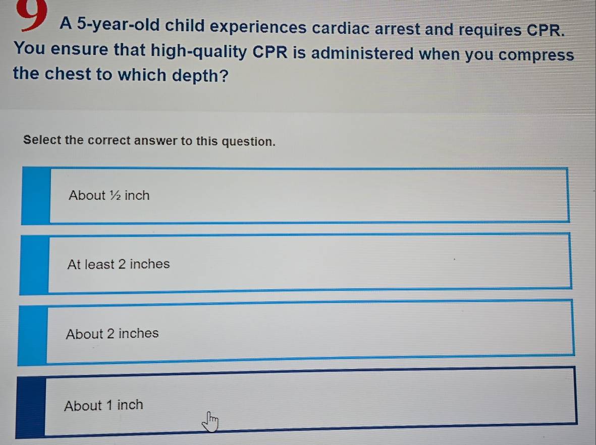 Solved: A 5-year-old child experiences cardiac arrest and requires CPR ...