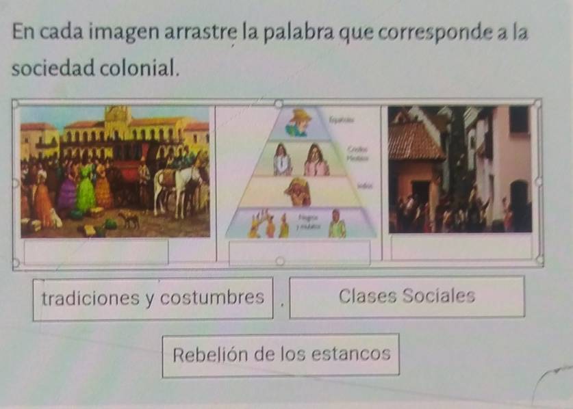 Resuelto:En cada imagen arrastre la palabra que corresponde a la ...