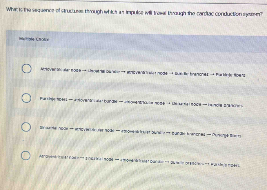 Solved: What is the sequence of structures through which an impulse ...