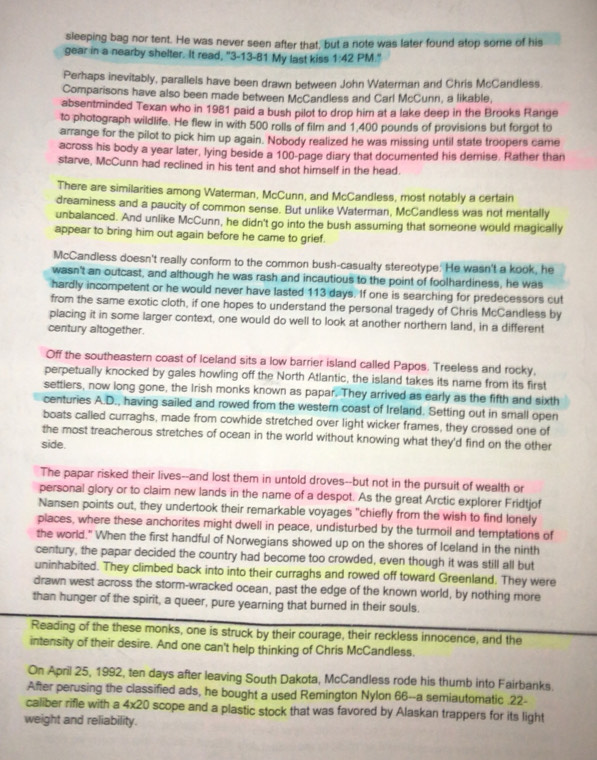 Solved: sleeping bag nor tent. He was never seen after that, but a note ...
