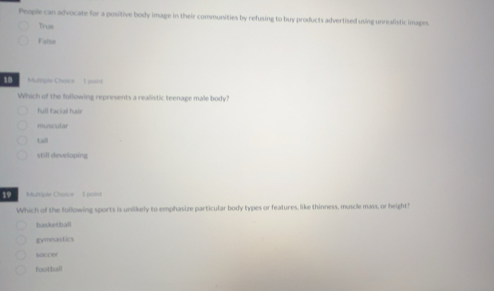 Résolu :People can advocate for a positive body image in their ...