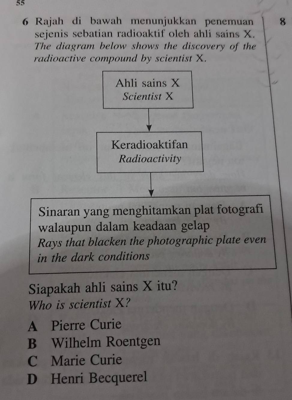 Selesai:55 6 Rajah di bawah menunjukkan penemuan 8 sejenis sebatian ...