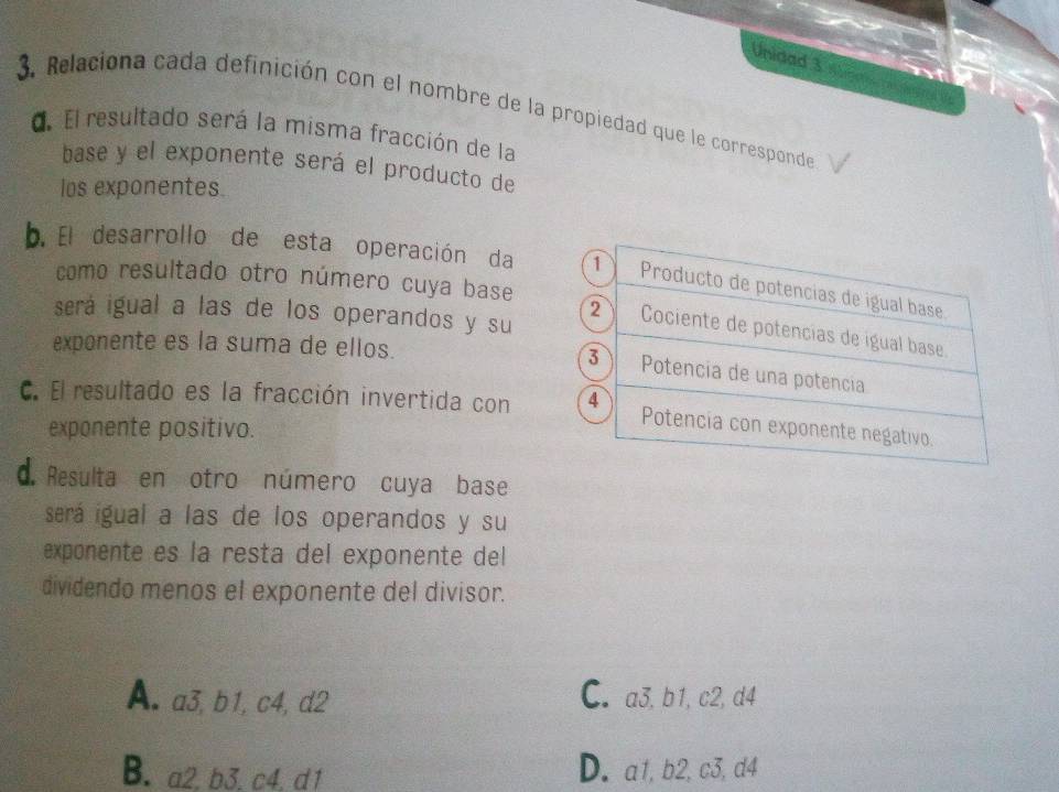 Resuelto:Unidad 3 3. Relaciona cada definición con el nombre de la ...
