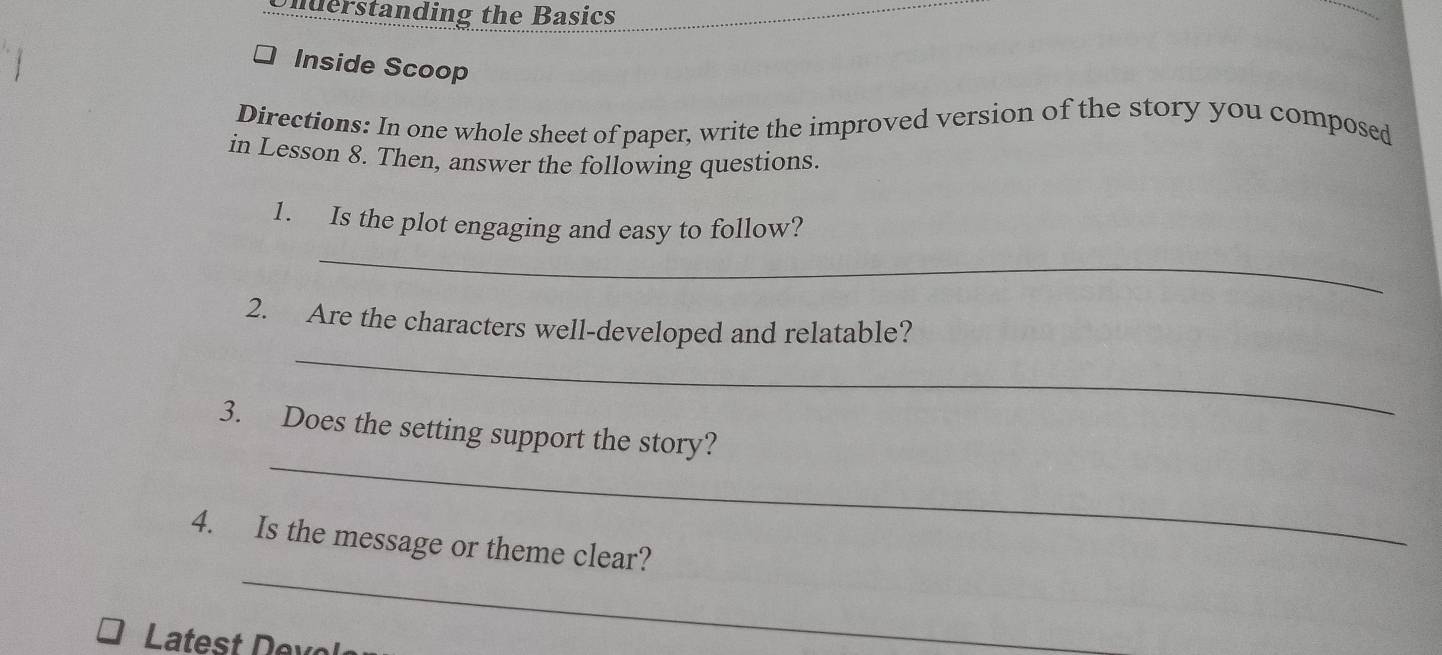 Solved: Pnderstanding the Basics Inside Scoop Directions: In one whole ...