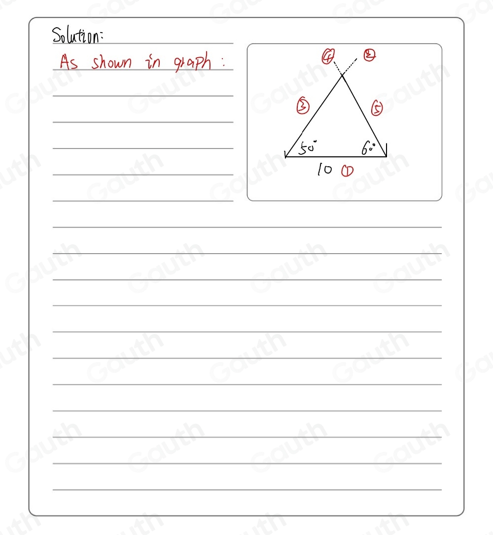 Solved: XYZ is a triangle, where XY=10 cm angle YXZ=50° and angle XYZ ...