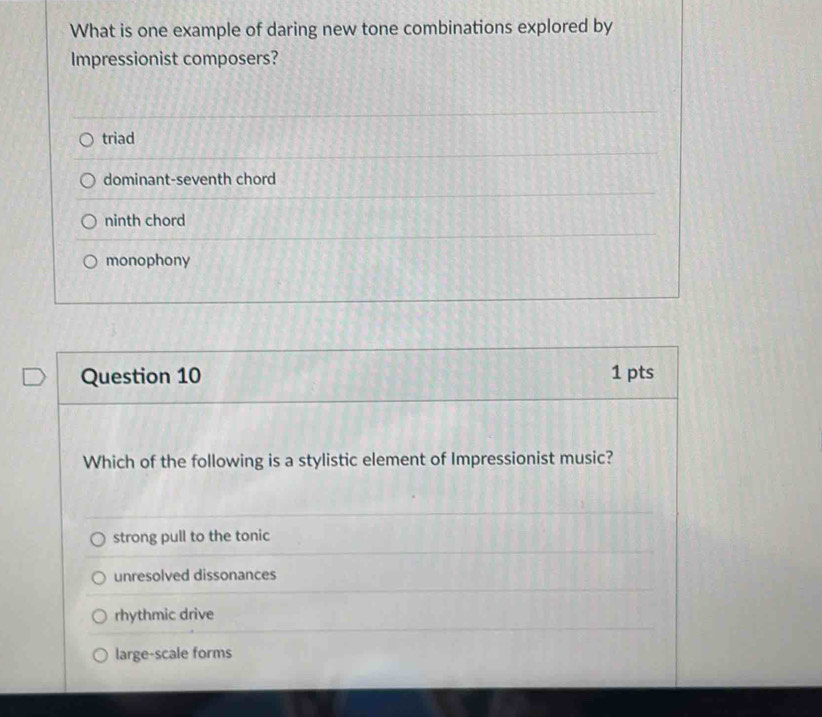 Solved: What is one example of daring new tone combinations explored by ...