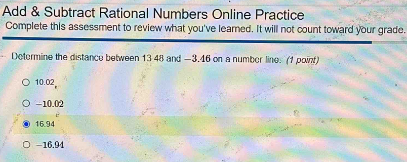 Add & Subtract Rational Numbers Online Practice Complete this ...