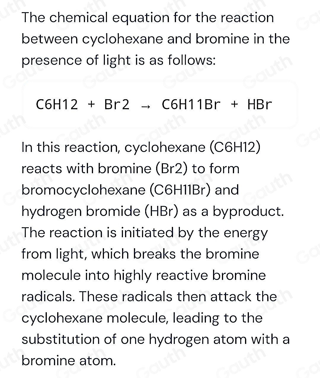 Selesai:Write a complete chemical equation for reaction of cyclohexane ...