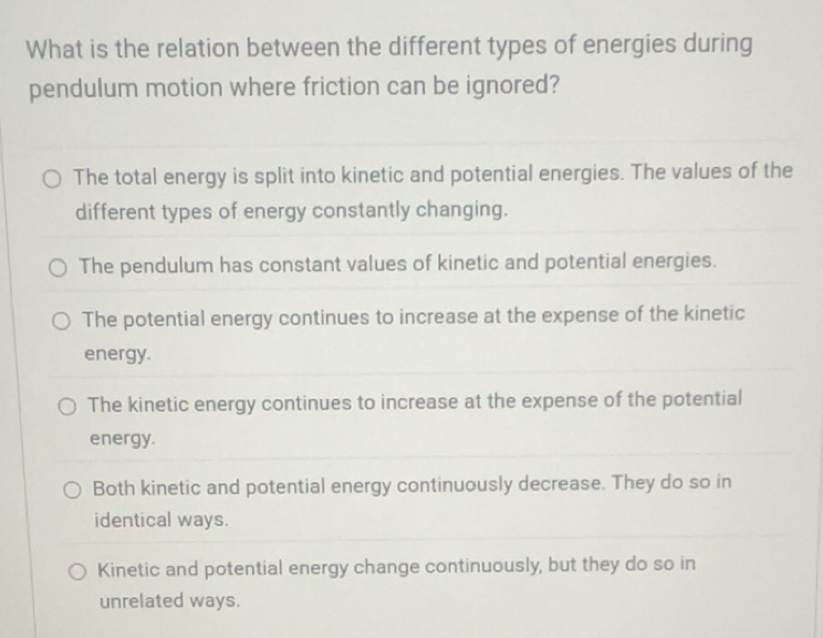 Solved: What is the relation between the different types of energies ...