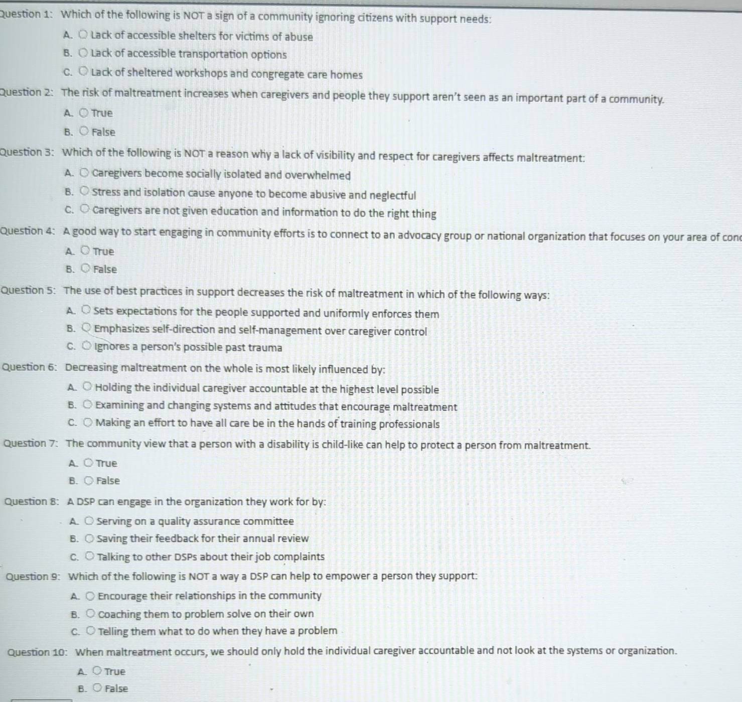 Solved: Which of the following is NOT a sign of a community ignoring ...
