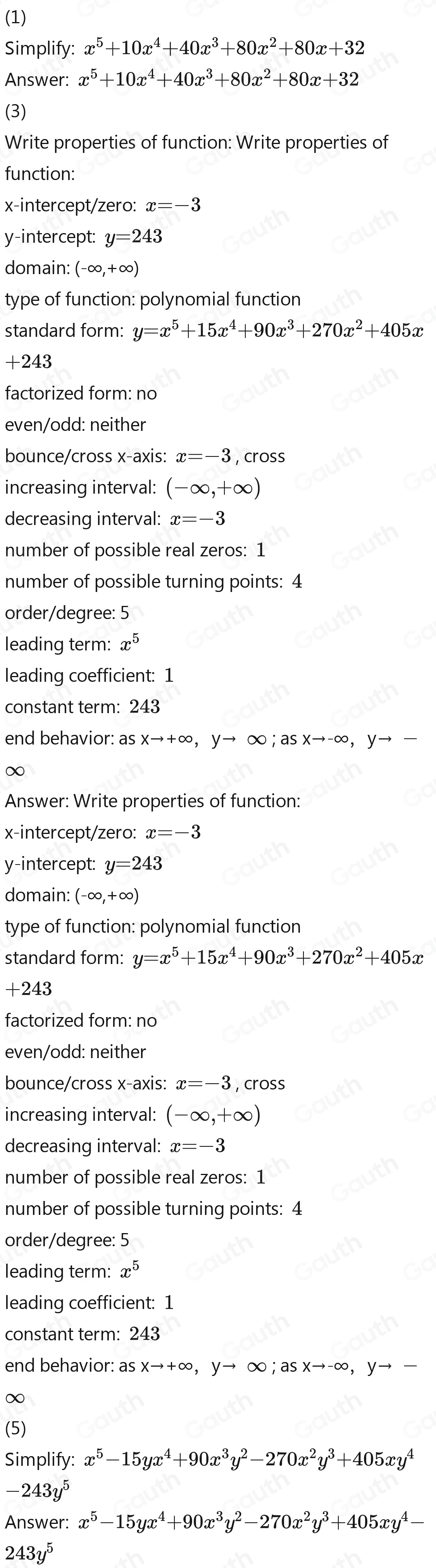 Solved: Find each coefficient described. 1) Coefficient of x^2 in ...