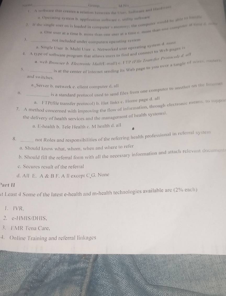 Résolu :Name_ Group 1 7 _ _ t. A software that creates a relation ...