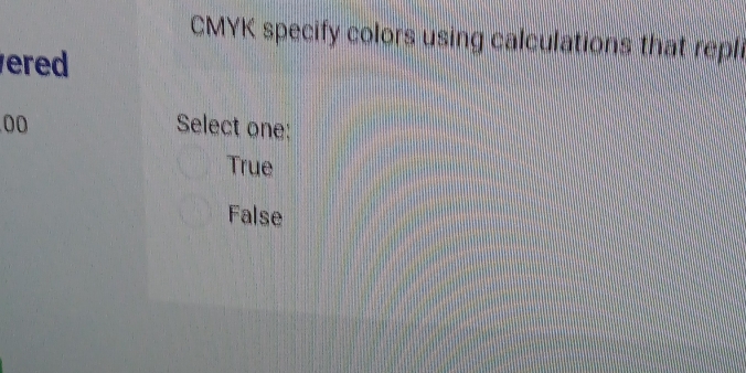 Solved: CMYK specify colors using calculations that repli er 00 Select ...