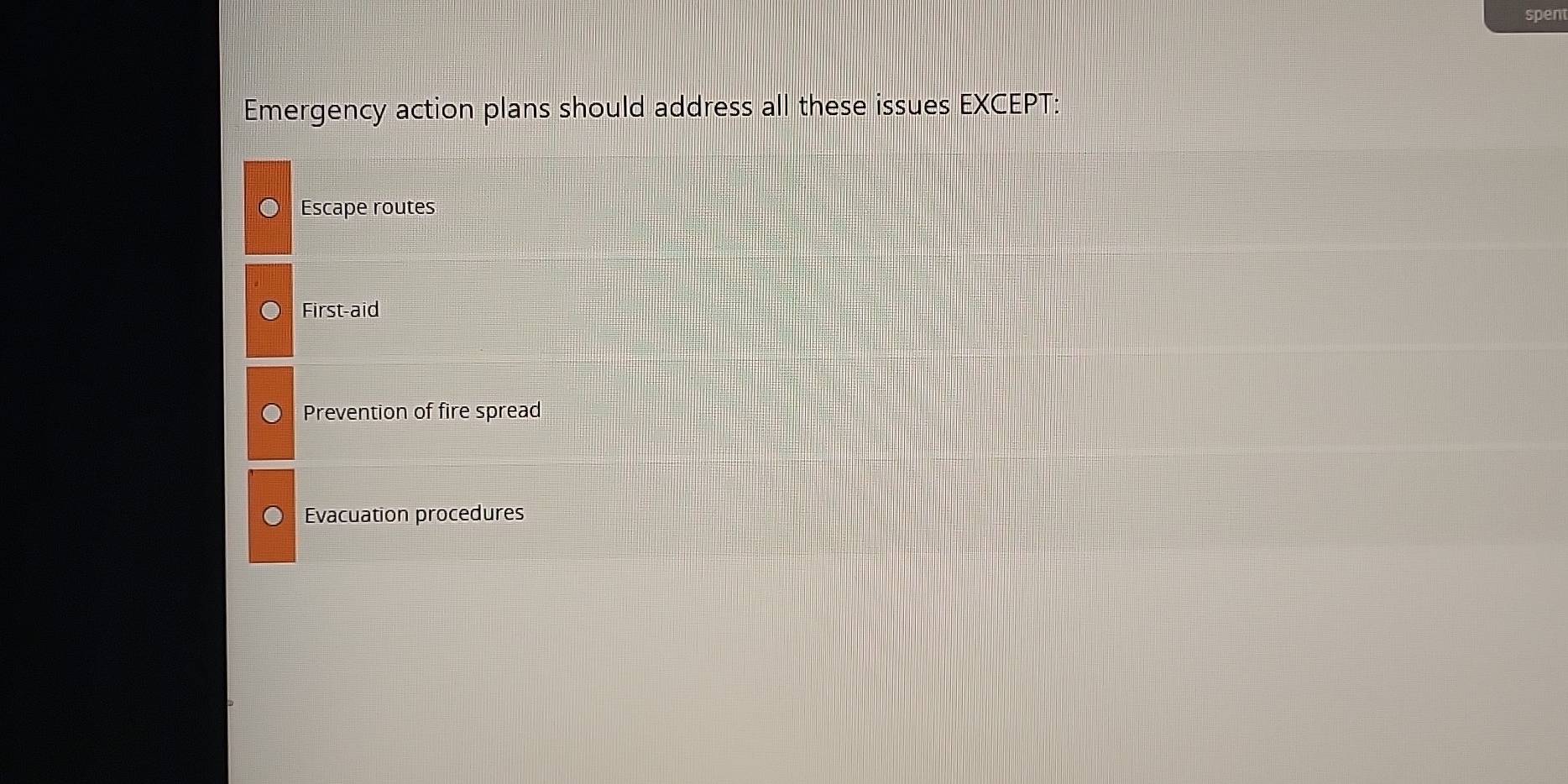 Solved: spent Emergency action plans should address all these issues ...