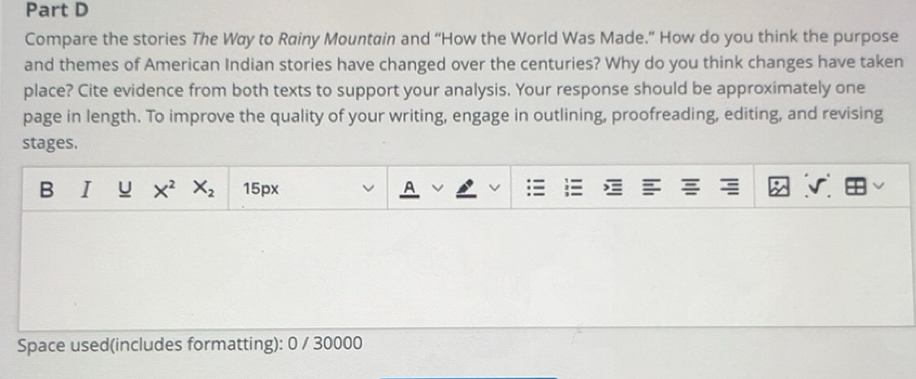 Solved: Compare the stories The Way to Rainy Mountain and “How the ...