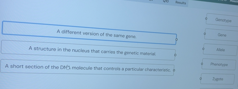 Solved: Results maazi Genotype A different version of the same gene ...
