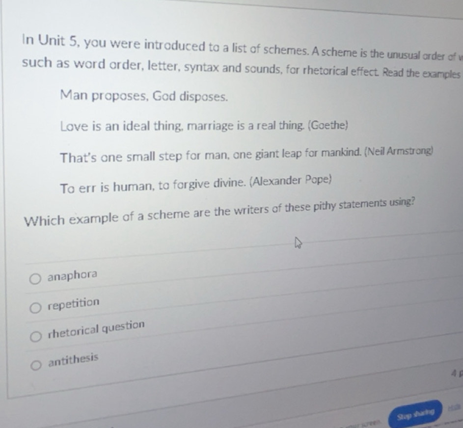 Solved: In Unit 5, you were introduced to a list of schemes. A scheme ...