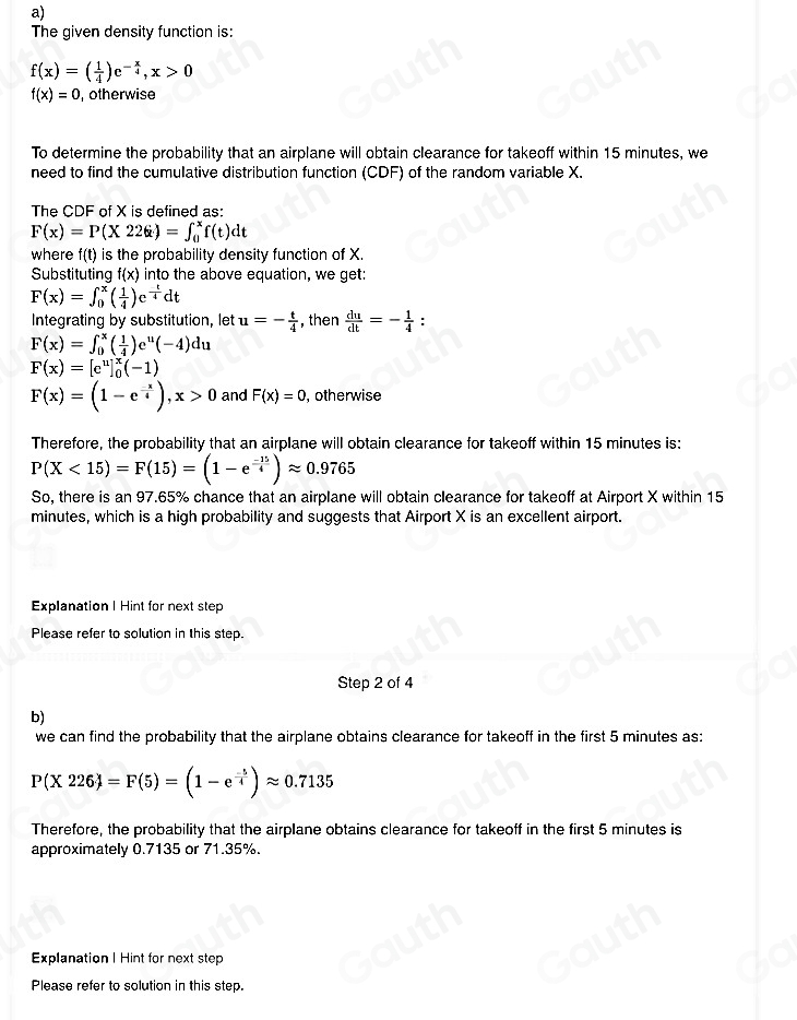 Solved: The length of time, in minutes, for an airplane to obtain ...