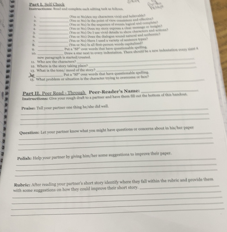 Solved: Self Check Instructions: Read and complete each editing task as ...