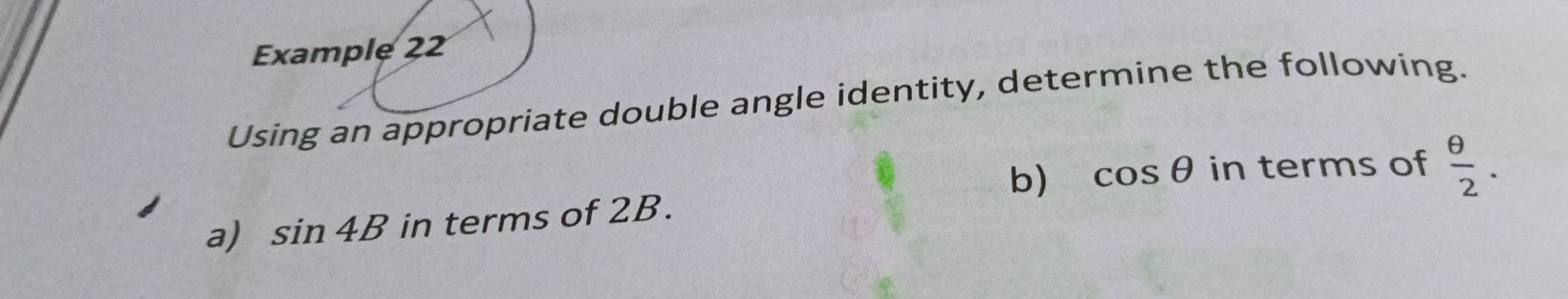 Selesai:Example 22 Using an appropriate double angle identity ...