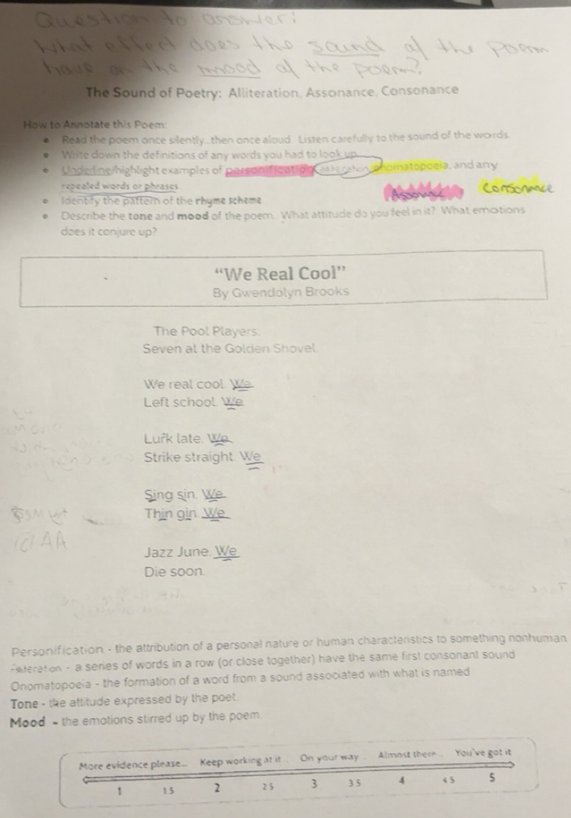 Solved: The Sound of Poetry: Alliteration, Assonance, Consonance How to ...