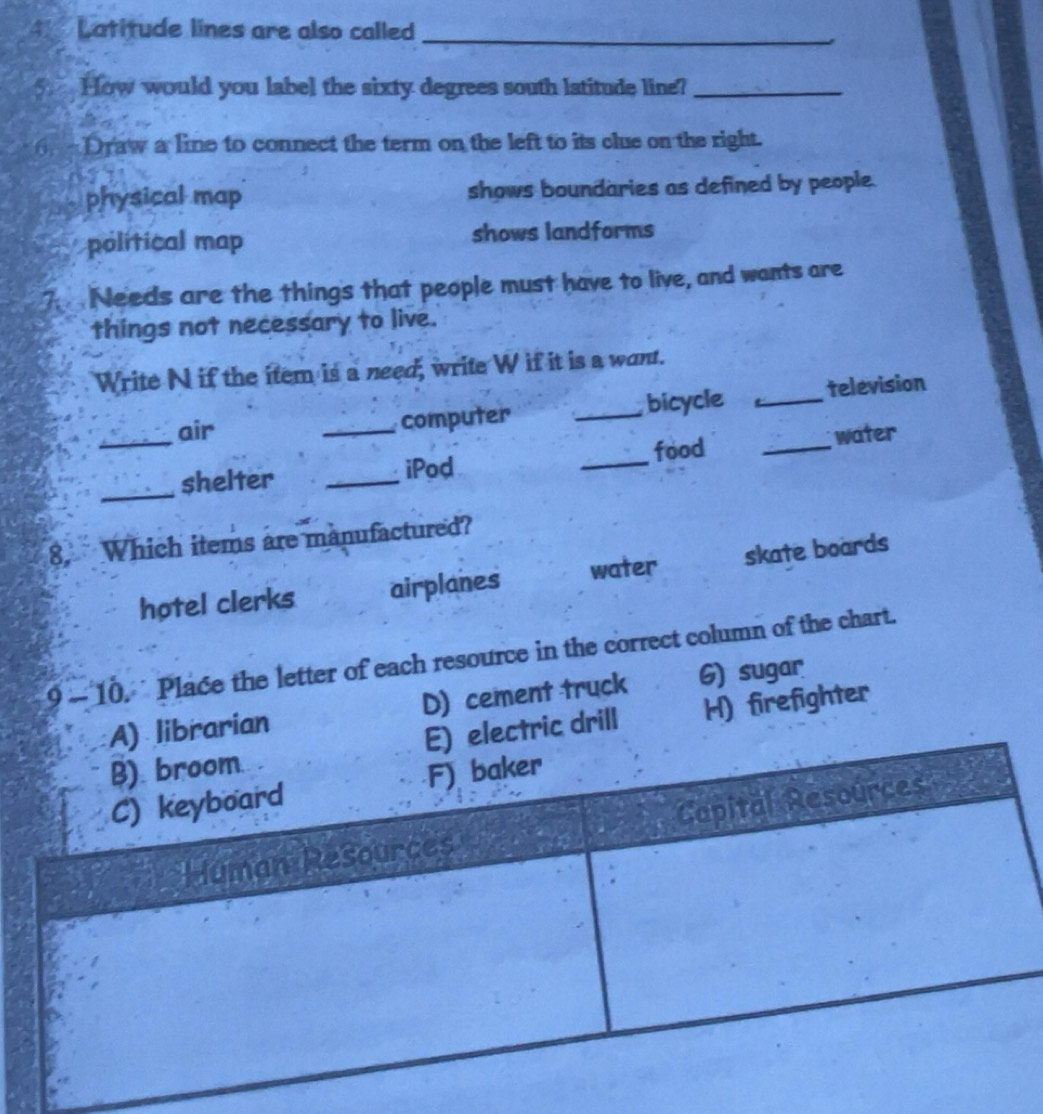 Solved: Latitude lines are also called_ How would you label the sixty ...