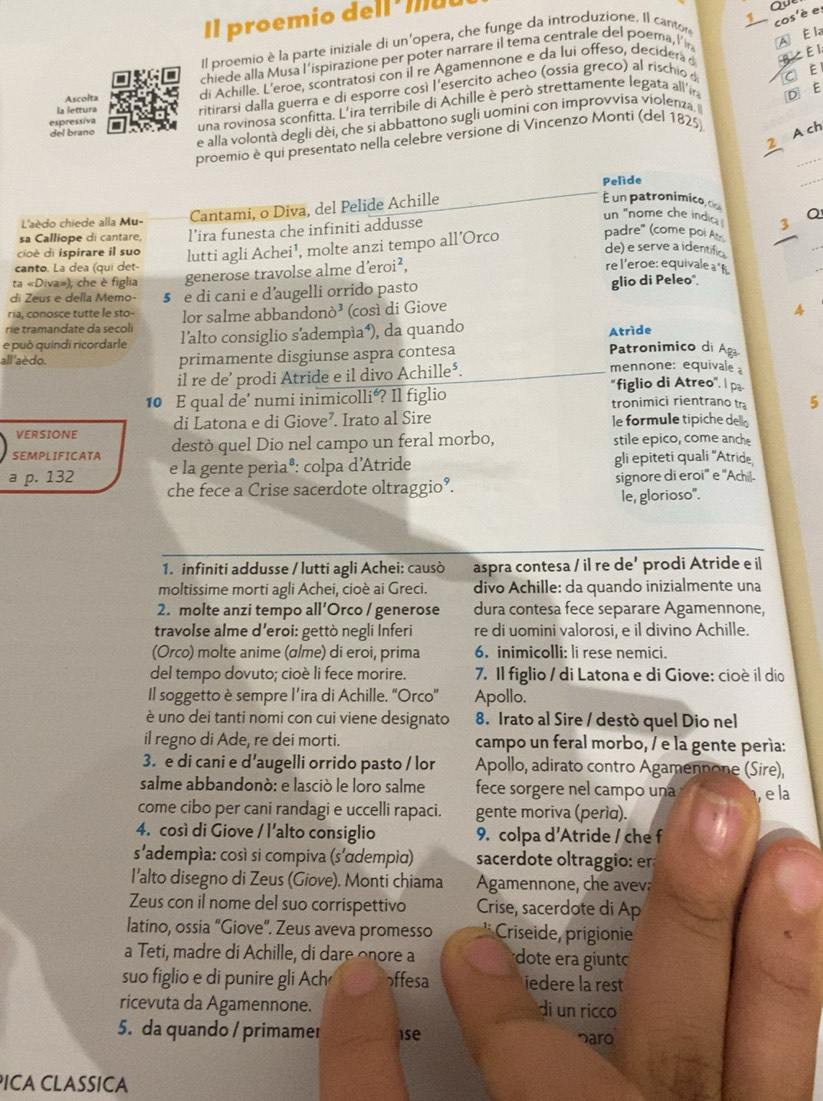 Risolto:cos'è e I proem e A E la Il proemio è la parte iniziale di un ...