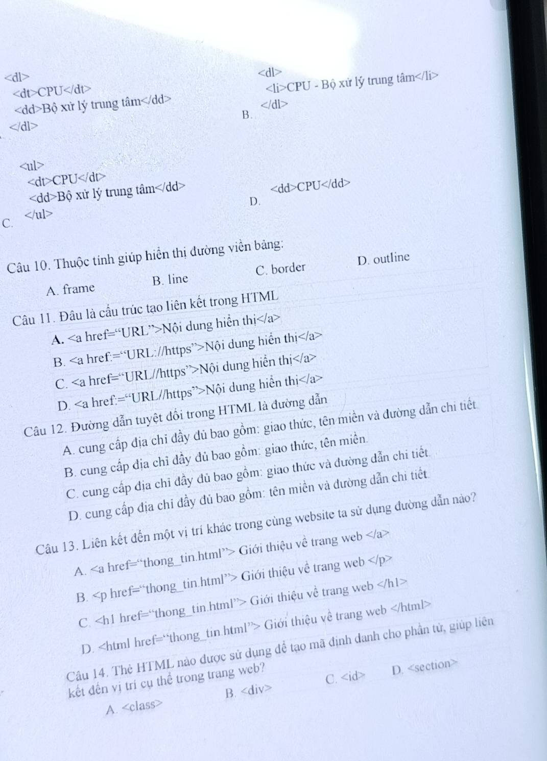 Giải quyết:∠ li>CPU-Bhat Qxir lý lý trung tâm ∠ /li> CPU Bphi xir lý ...
