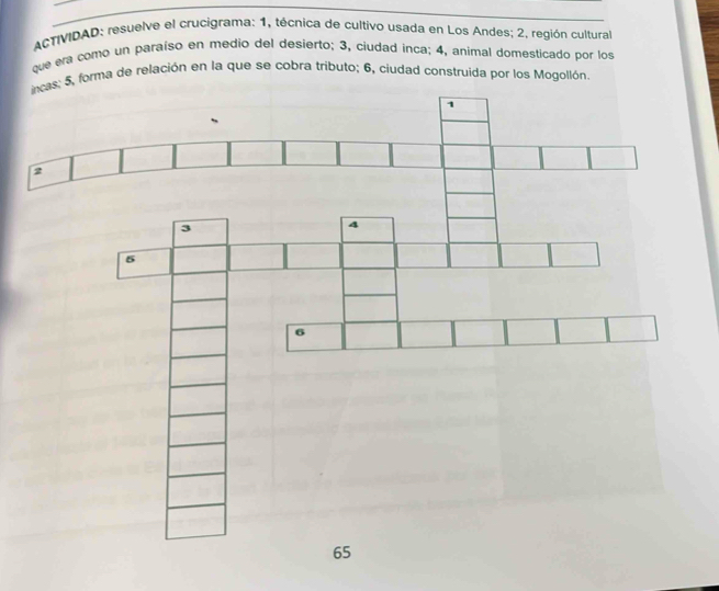 Resuelto:ACTIVIDAD: resuelve el crucigrama: 1, técnica de cultivo usada ...