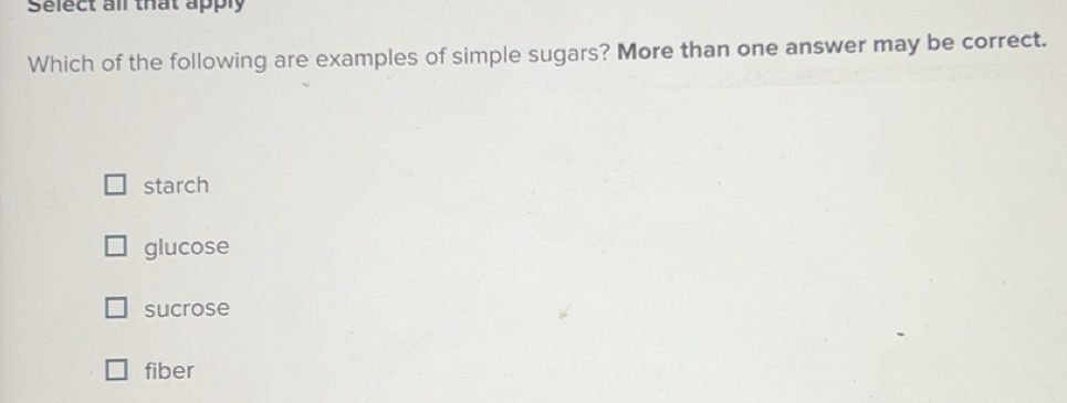 Solved: Select all that apply Which of the following are examples of ...