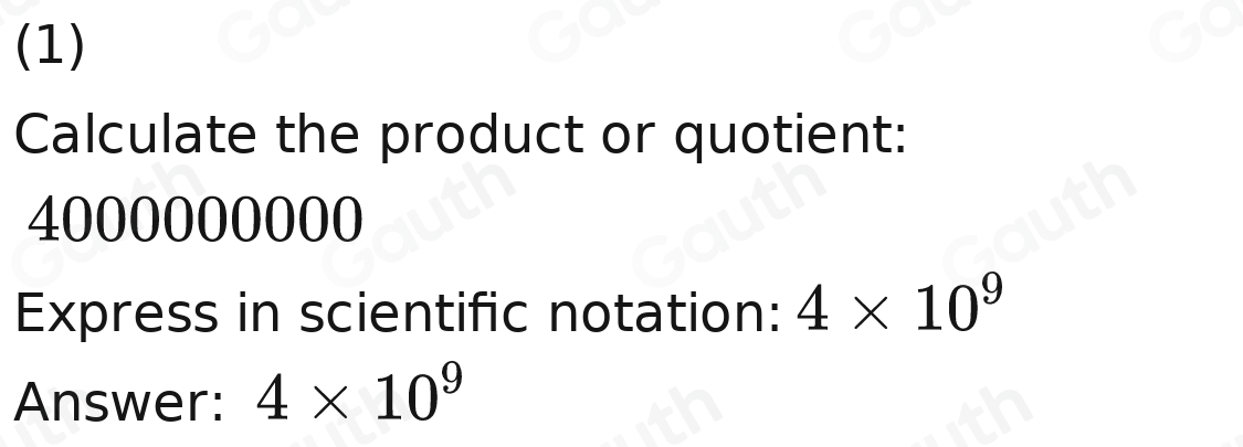 Solved: 800* 5000000= [Math]