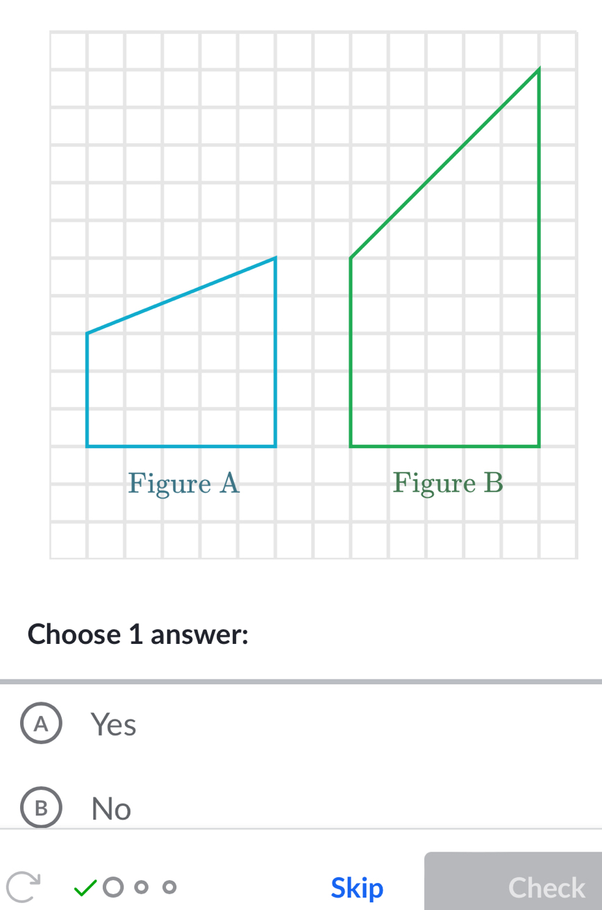 Solved: Figure A Figure B Choose 1 answer: a Yes B No Skip Check [Math]
