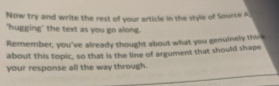 Solved: Now try and write the rest of your article in the style of ...