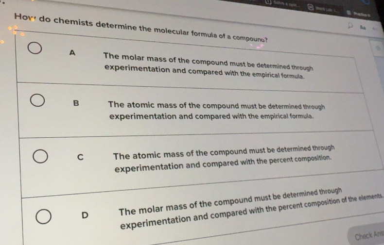 Gelöst:Prasiea t Aa How do chemists determine the molecular formula of ...