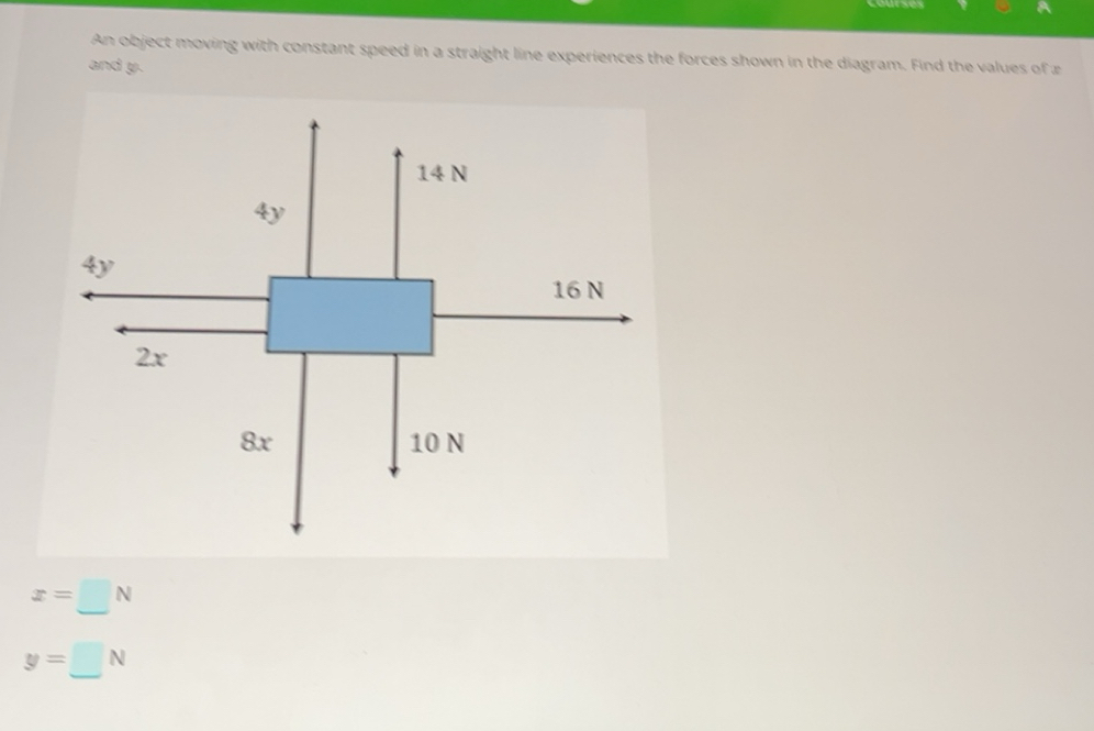 Solved: An object moving with constant speed in a straight line ...