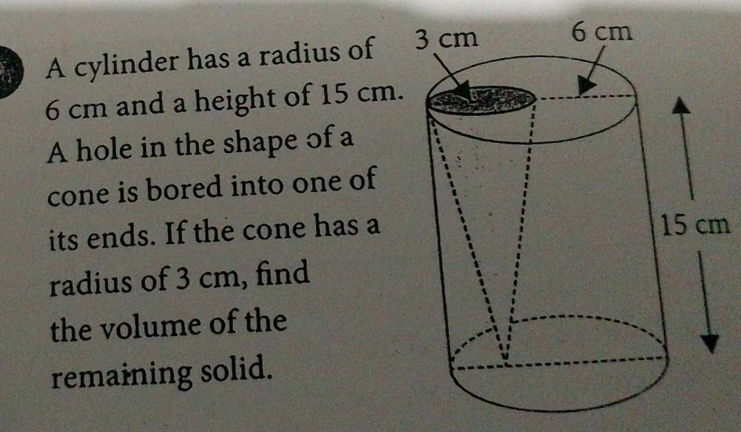 Telah dijawab:A cylinder has a radius of 6 cm and a height of 15 cm. A ...