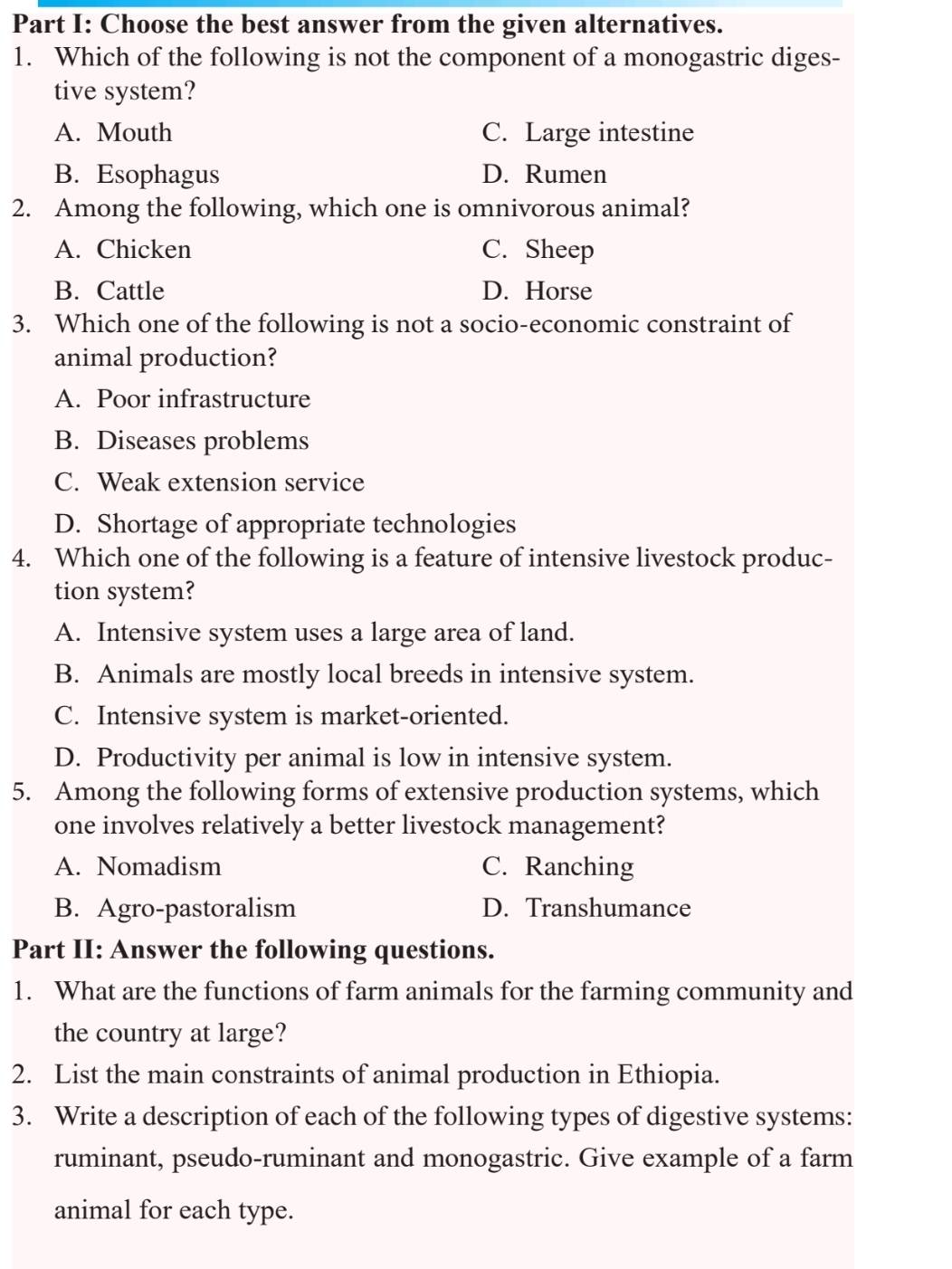 Résolu :Choose the best answer from the given alternatives. 1. Which of ...